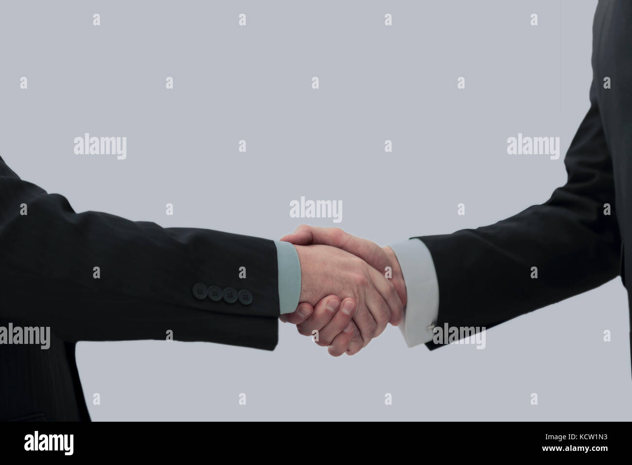 Closeup - Welcome handshake before the start of negotiations at Stock ...