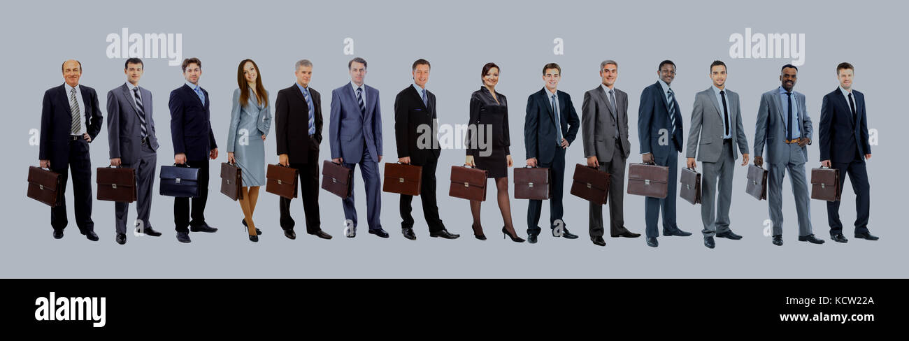 Large group of people full length isolated on white Stock Photo - Alamy