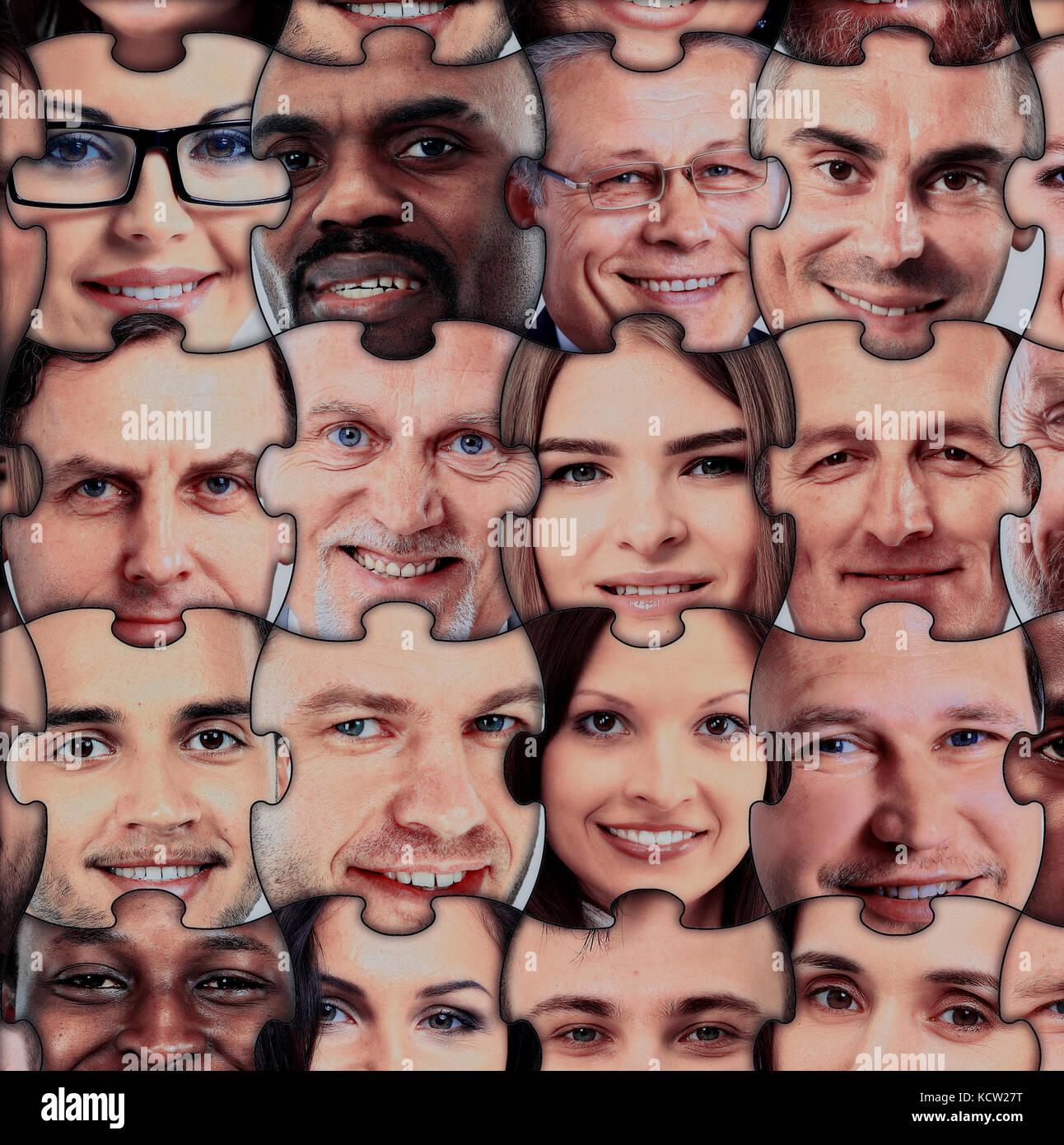 abstract puzzle background with face Stock Photo - Alamy