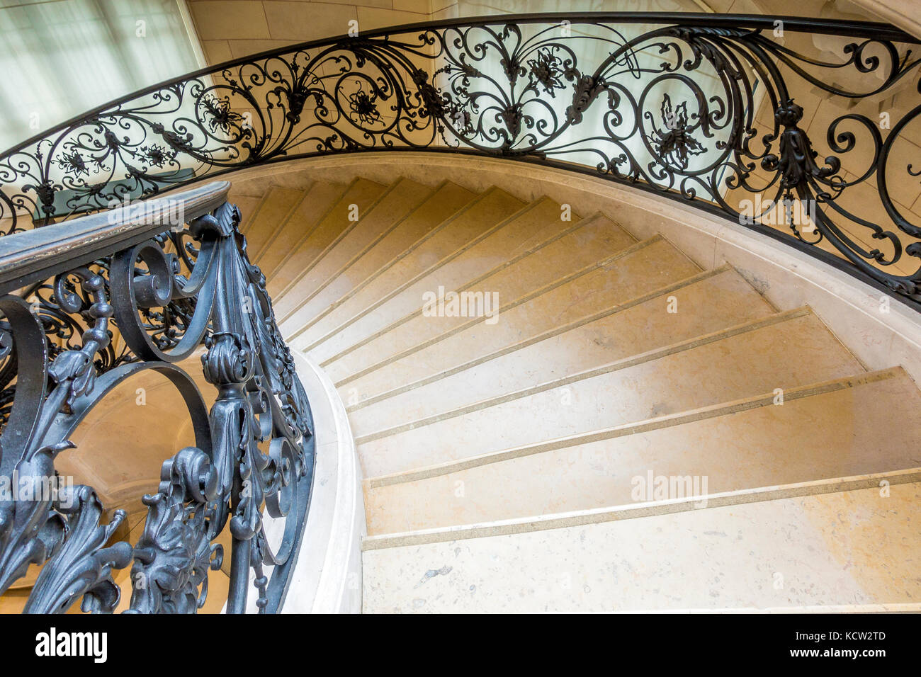 The beautiful spiral staircase at the Petit Palace in Paris, France ...