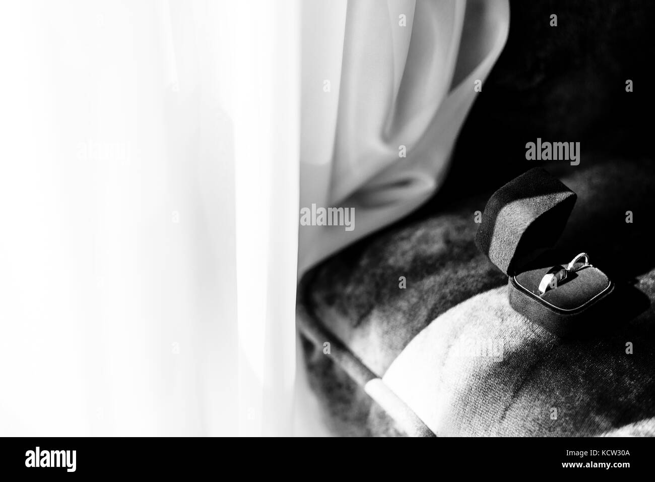 Black metal ring on Black and White Stock Photos & Images - Alamy