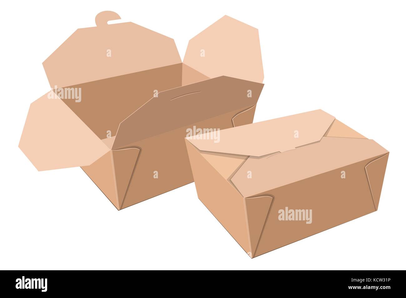 Boxes for food. White gray beige container. Vector illustration Stock ...