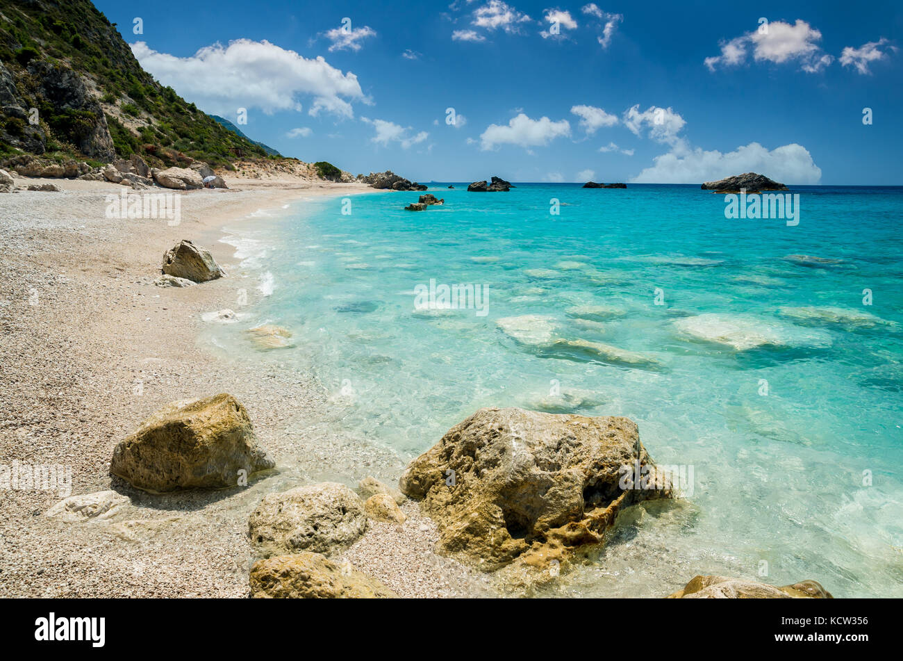 Kathisma Beach, Lefkada Island, Greece. Kathisma Beach is one of the ...