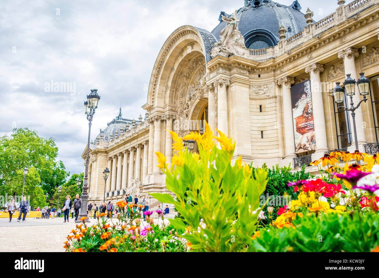 The beautiful flower garden outside the Petit Palais in Paris, France ...