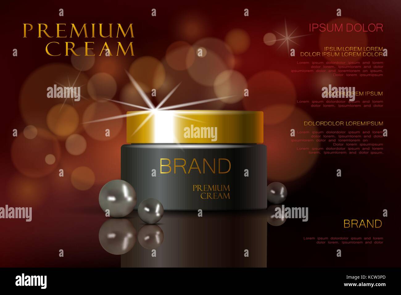 Jar cosmetic cream on Stock Vector Images - Alamy