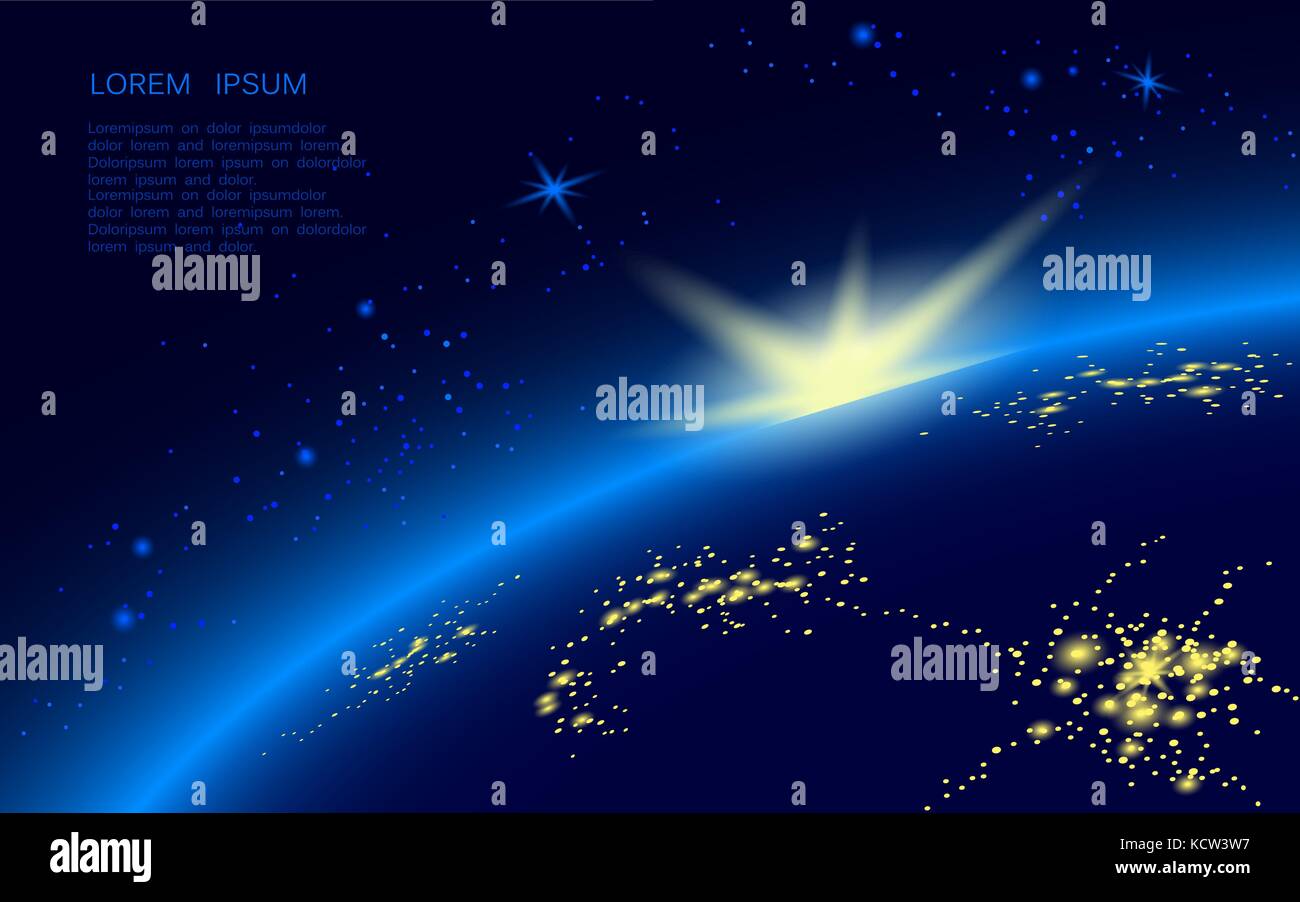 Europe night in earth Stock Vector Images - Alamy
