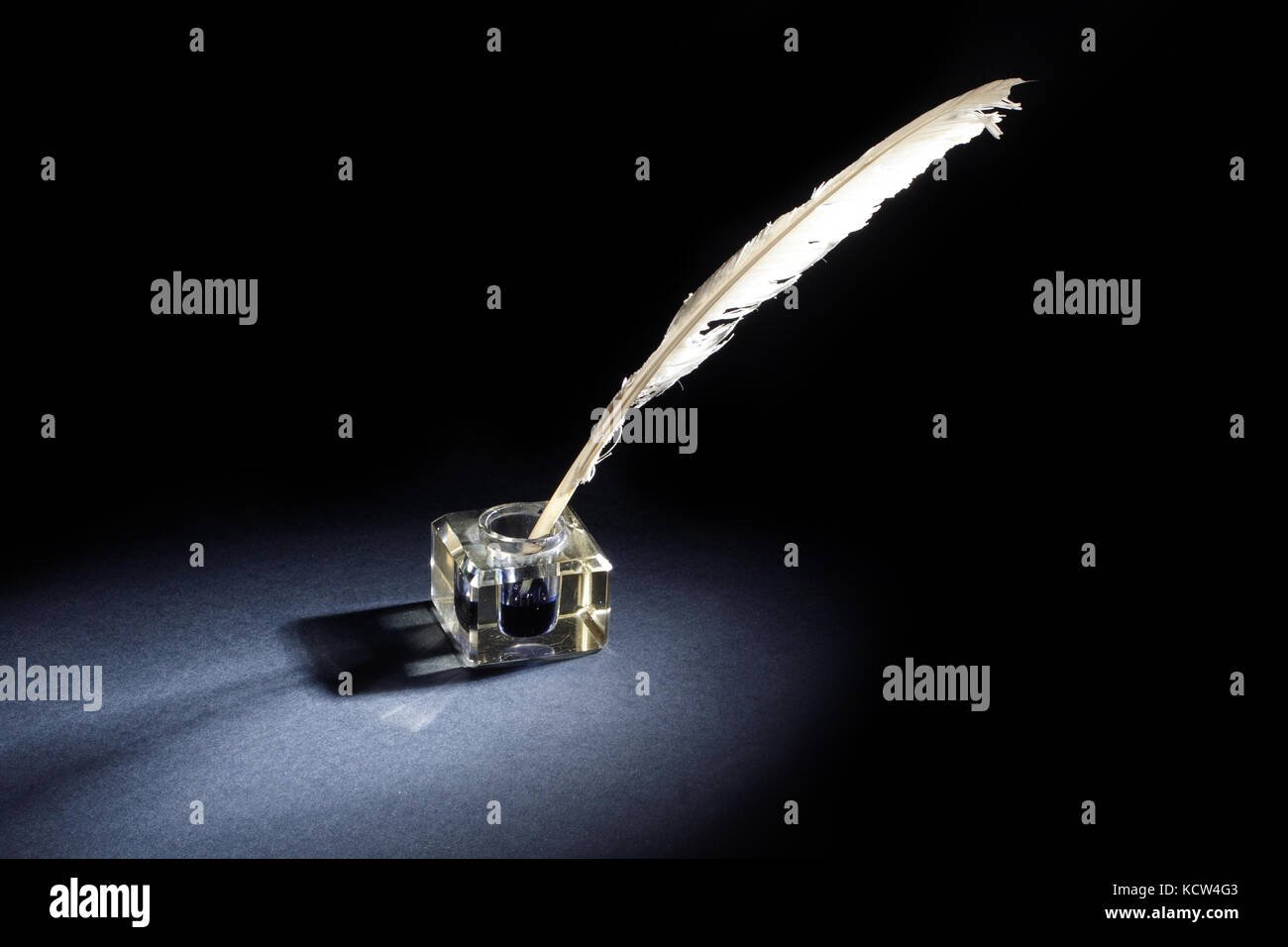 Vintage background with old ink bottle Stock Photo - Alamy