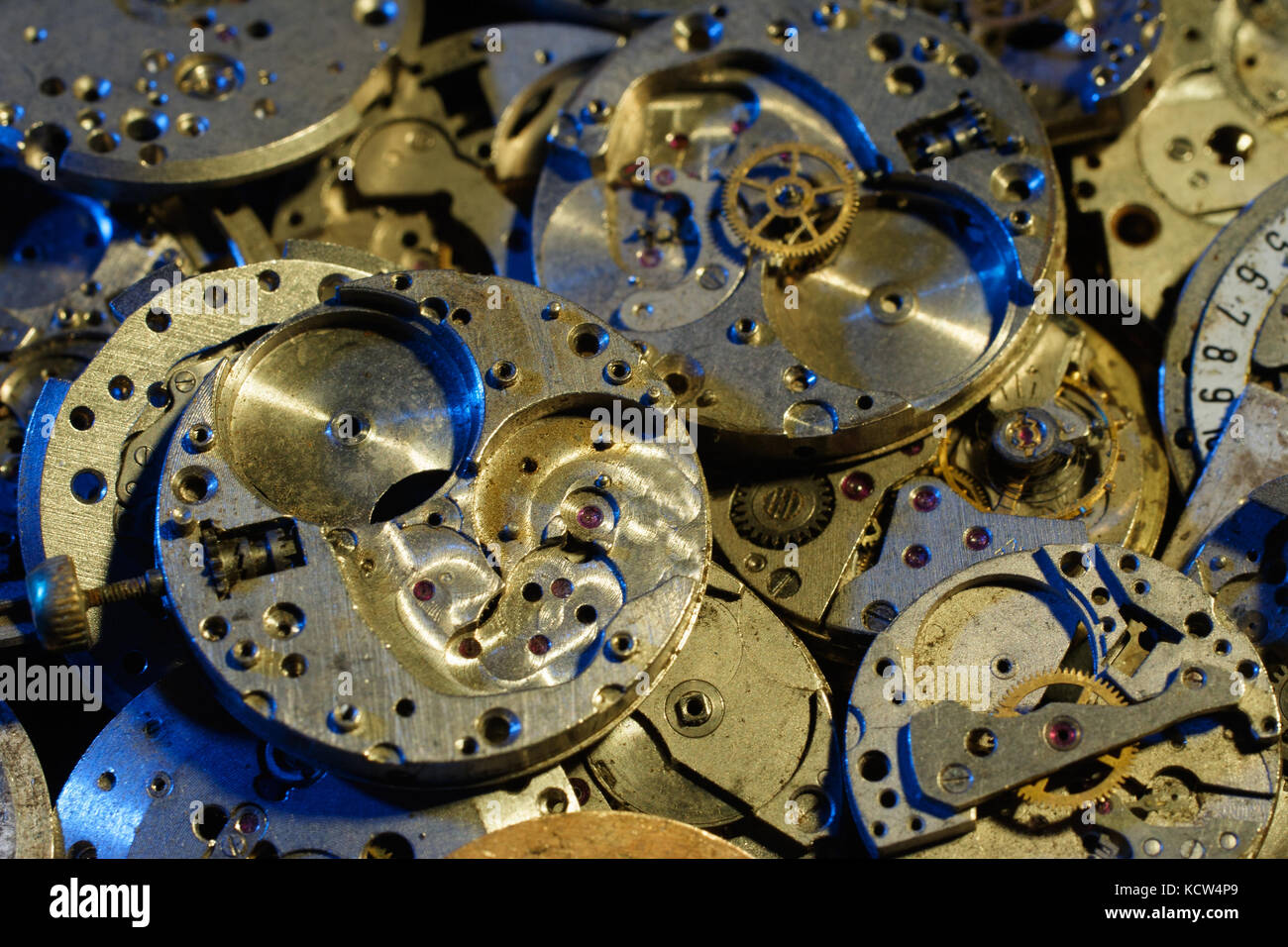 Broken mechanical watches background hi-res stock photography and ...