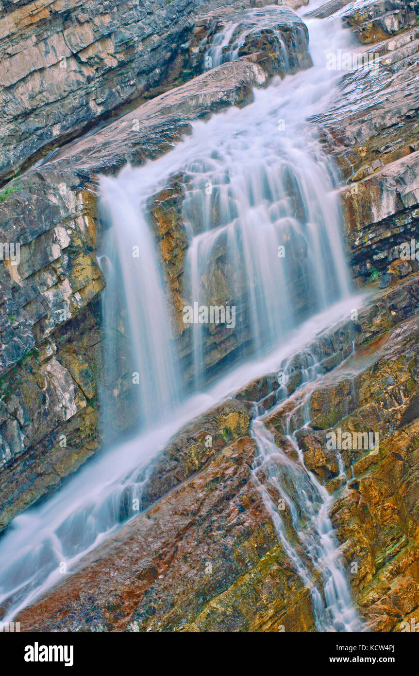 Detail of Cameron Falls, Waterton Lakes National Park, Alberta, Canada ...