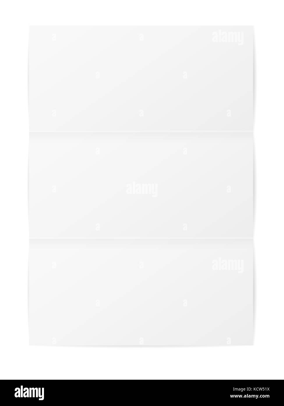 Folded paper on a white background. Vector illustration Stock Photo - Alamy