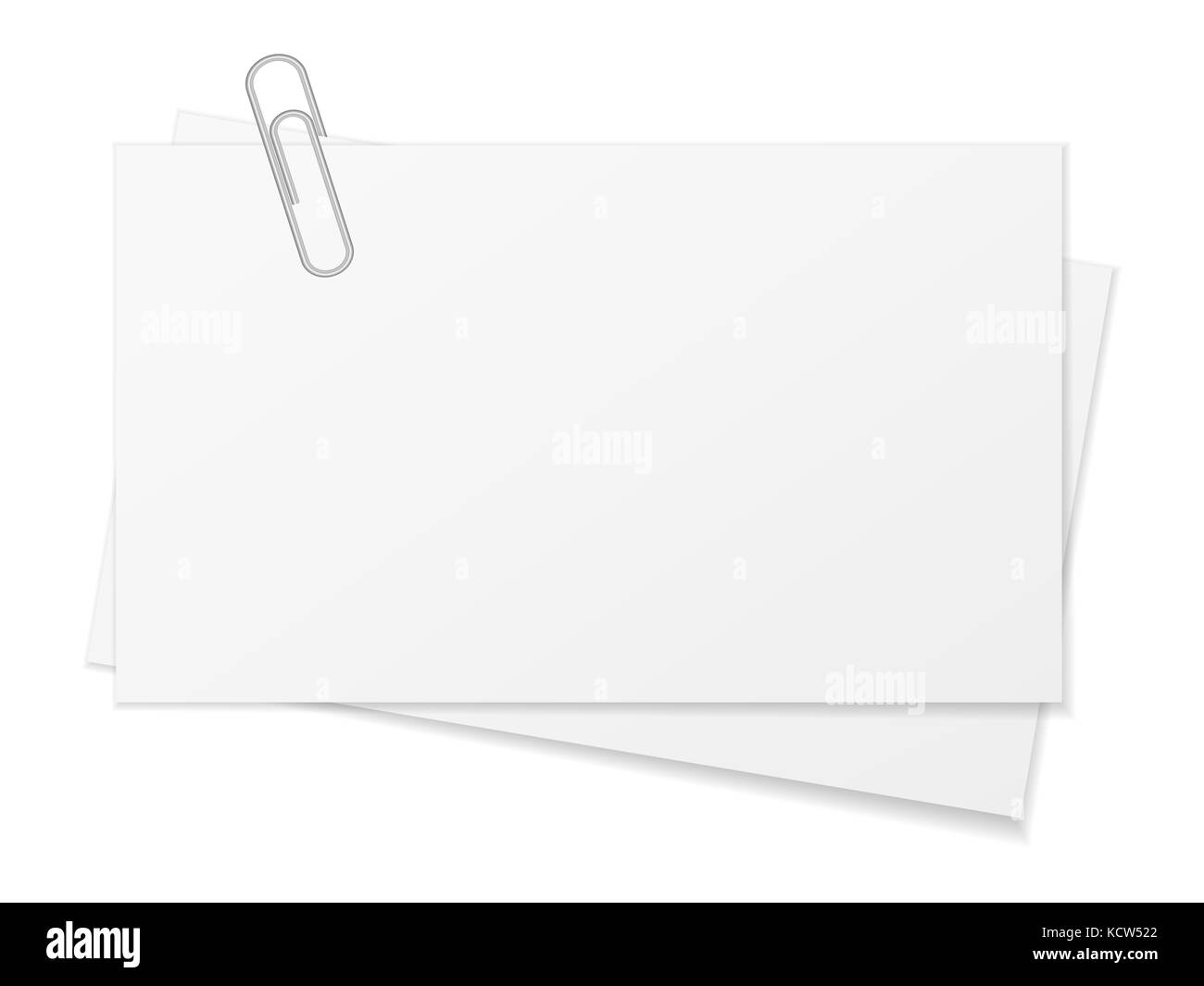 Paper sheet and paper clip on a white background Stock Photo - Alamy