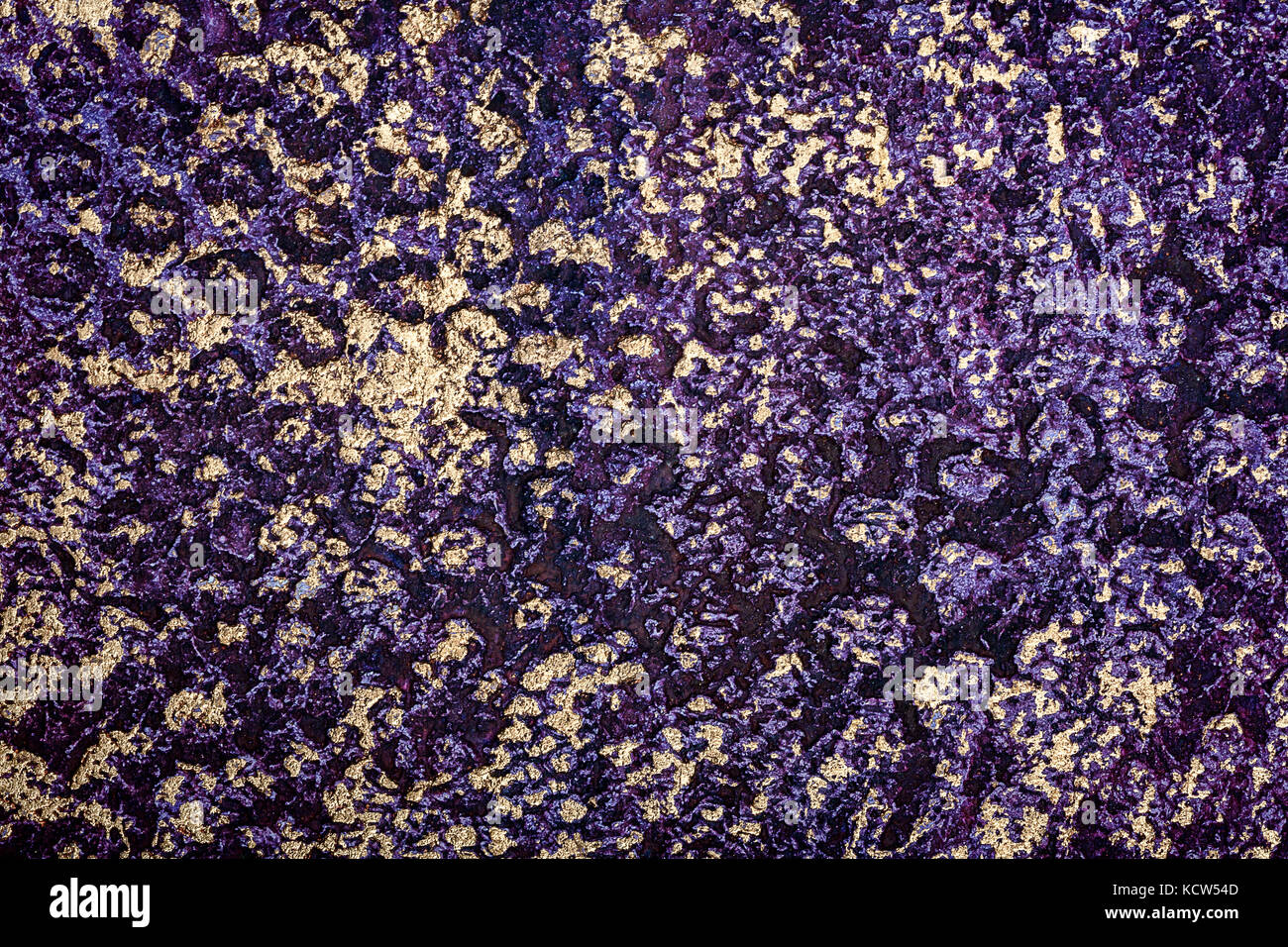 Purple with golden bumpy wall stucco texture background Stock Photo - Alamy