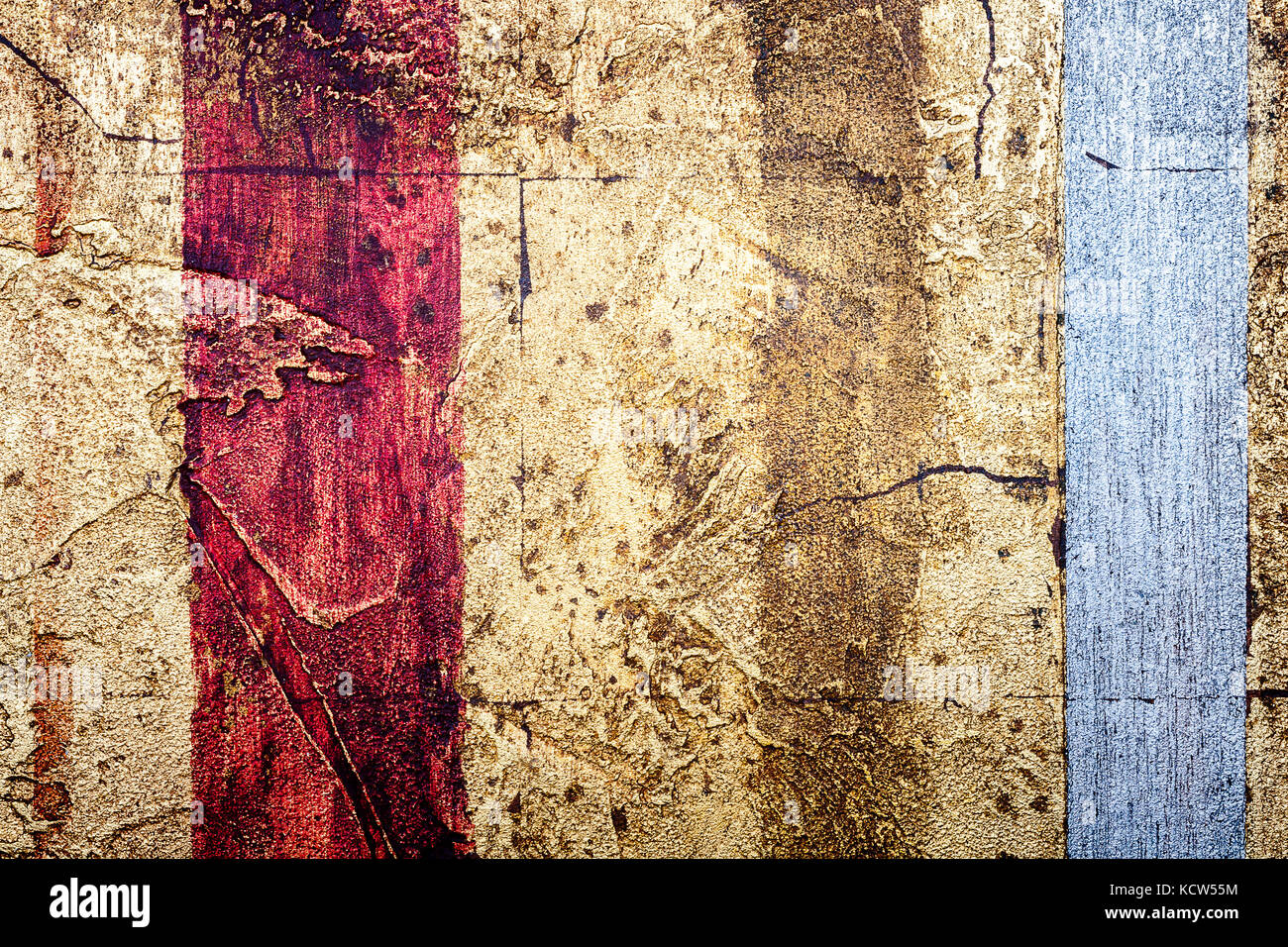 Red with golden and silver bumpy wall stucco texture background Stock ...