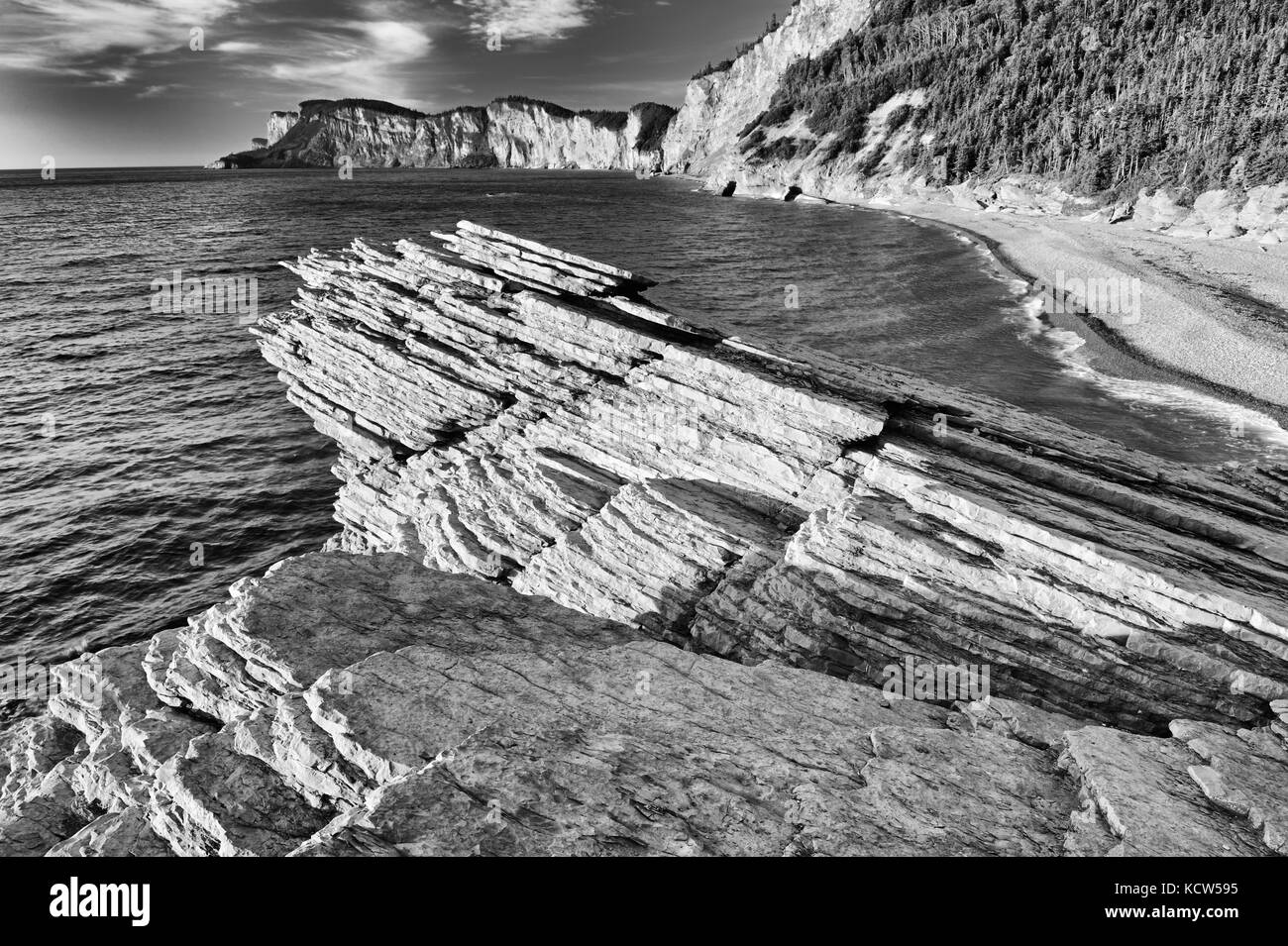 Limestone along the Atlantic shoreline at sunrise Stock Photo - Alamy