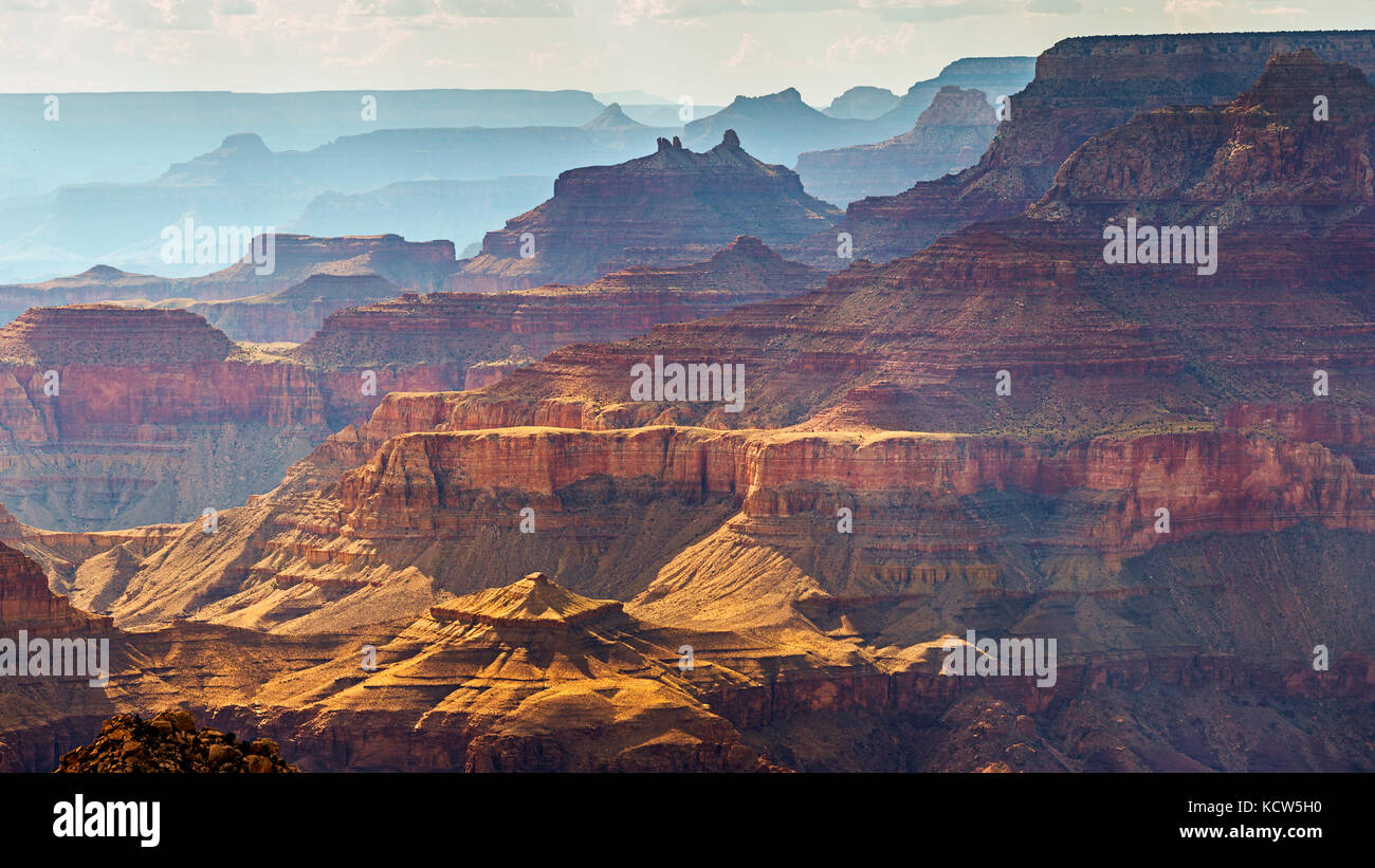 Grand Canyon South Rim as seen from Desert View, Arizona, USA Stock ...