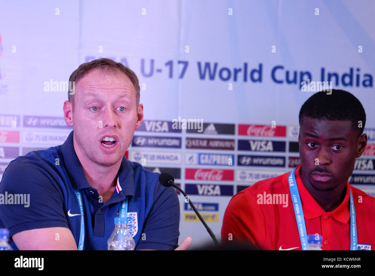 Kolkata, India. 07th Oct, 2017. England football team coach Steve ...