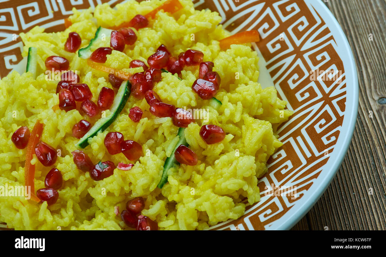 Morasa polow, cook Persian Jewelled Rice Stock Photo - Alamy