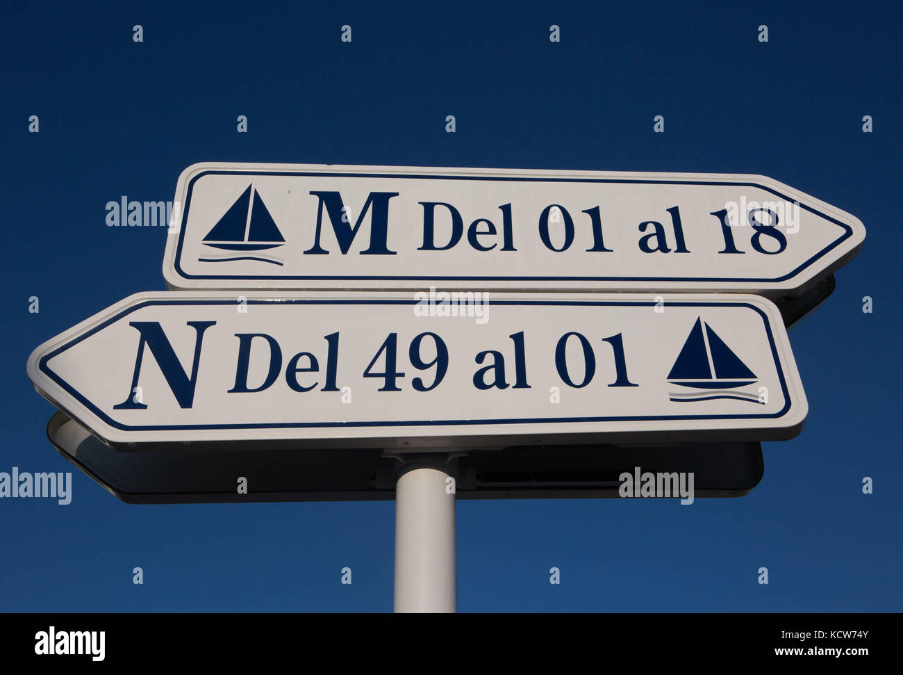 Close up of road sign, Cala d'Or, Majorca, Balearic Islands, Spain ...