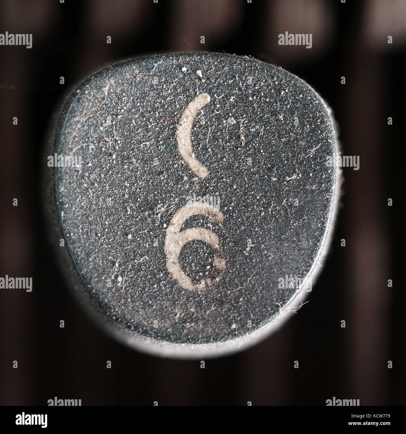 picture of a closeup of old disrty and dusty typewriter buttons Stock ...