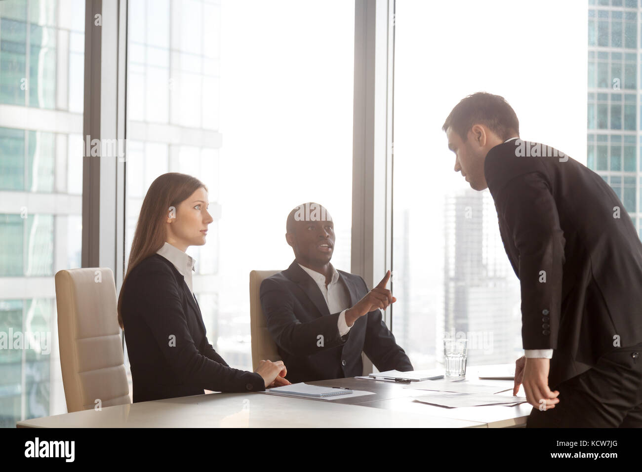 Dissatisfied unhappy with refusal job seeker threatening multinational ...