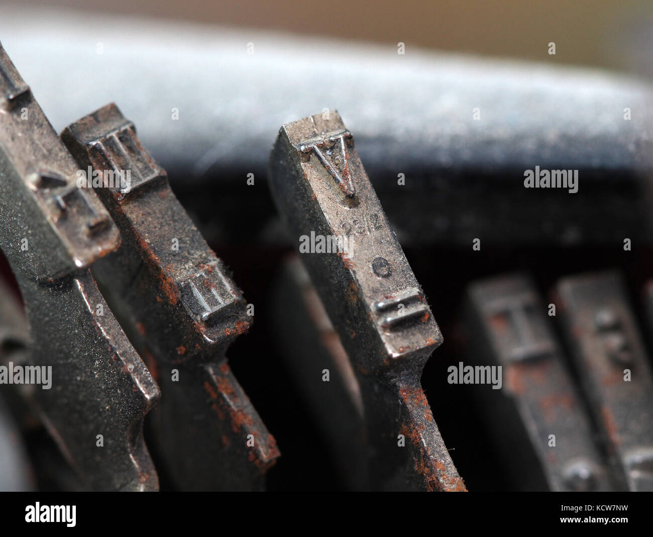 picture of a closeup of old disrty and dusty typewriter buttons Stock ...