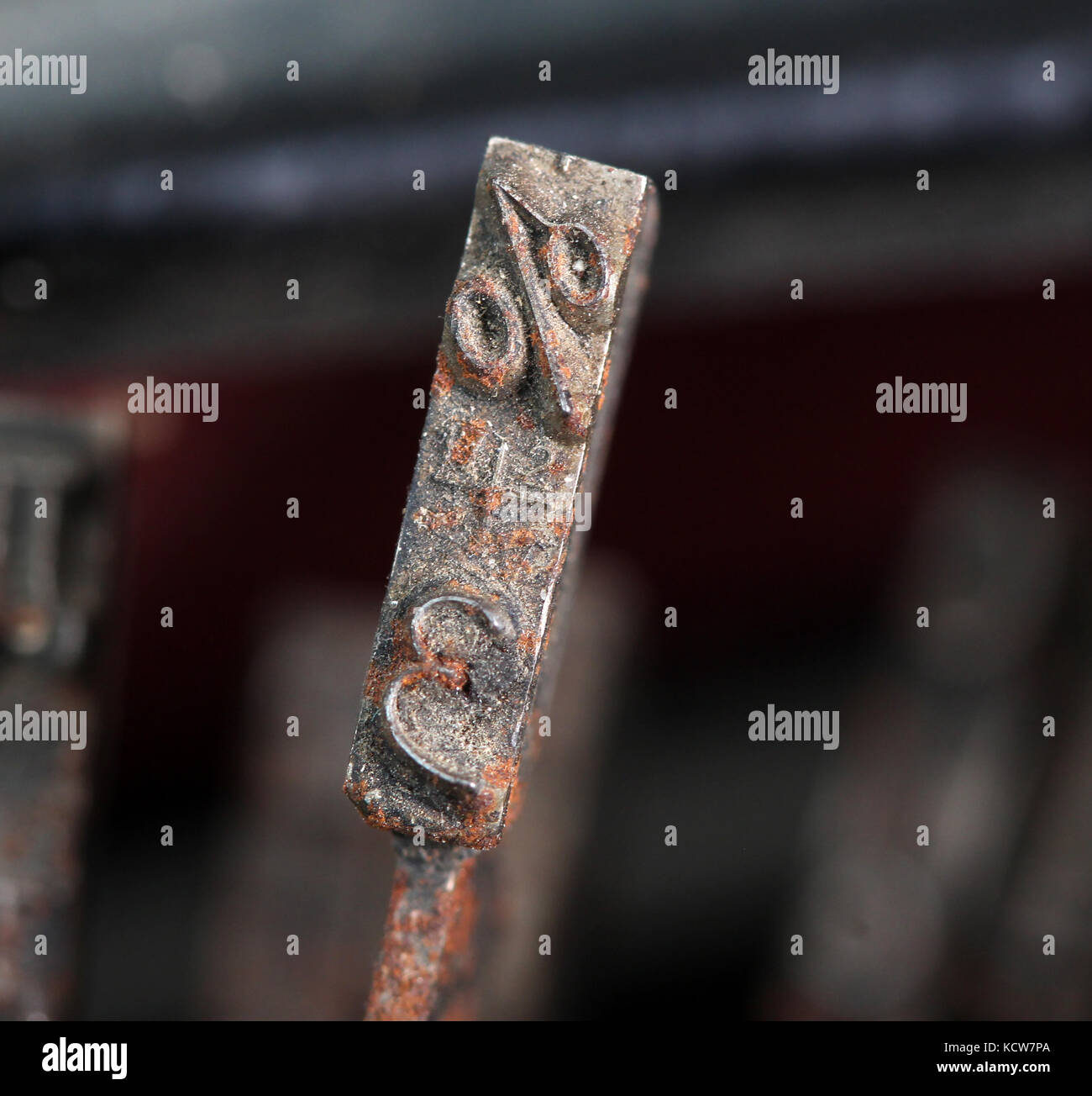 picture of a closeup of old disrty and dusty typewriter buttons Stock ...