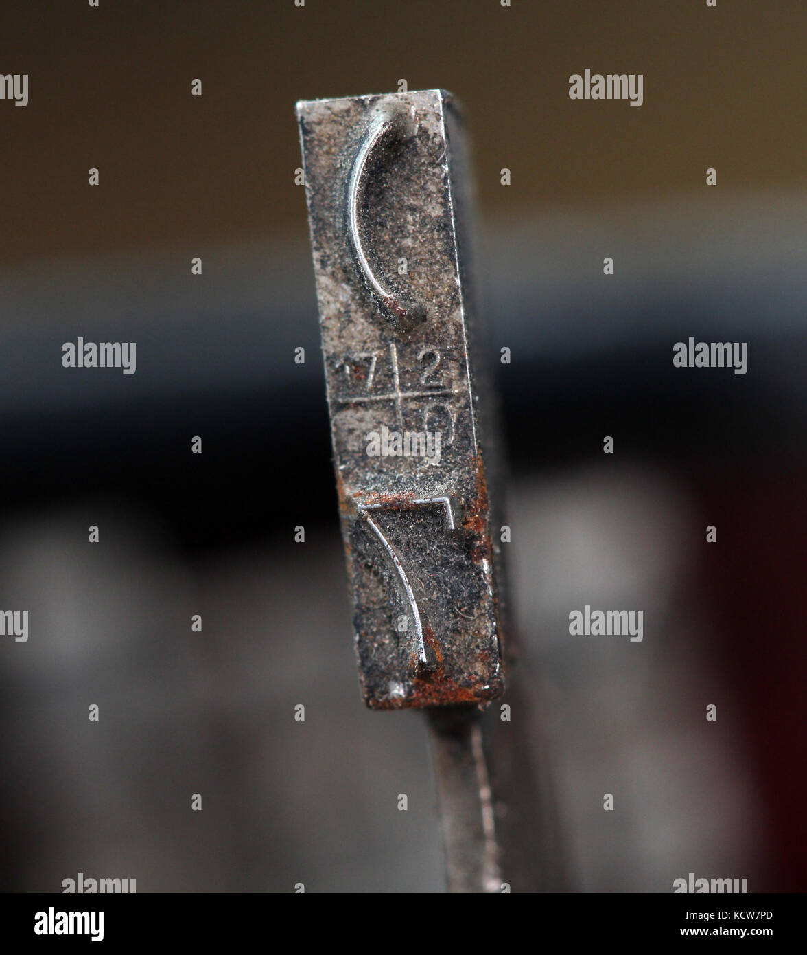 picture of a closeup of old disrty and dusty typewriter buttons Stock ...