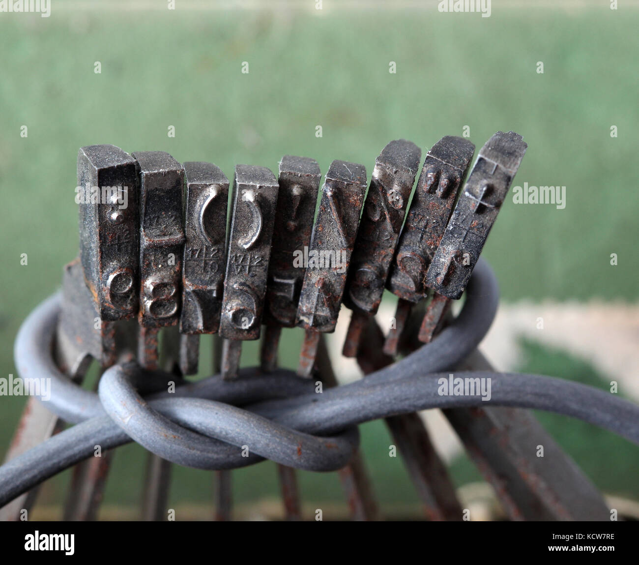 picture of a closeup of old disrty and dusty typewriter buttons Stock ...