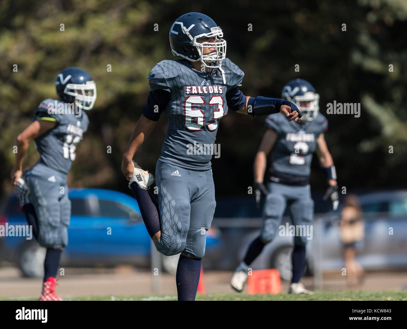 Football action with Arcata vs. Central Valley High School in City of ...