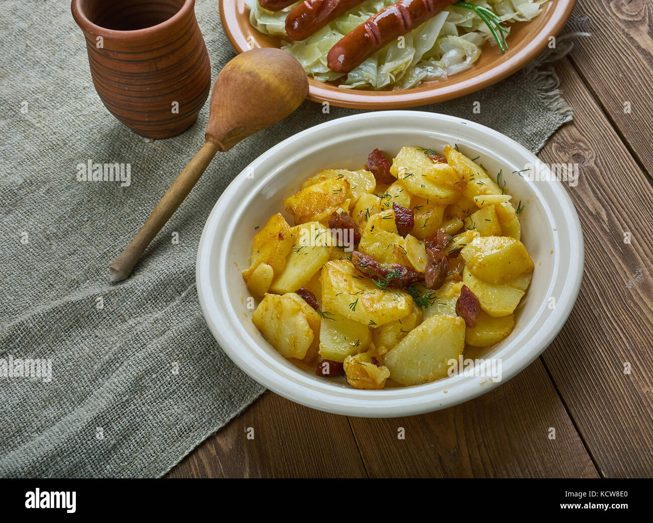 Bratkartoffeln - German Style Fried Potatoes Stock Photo - Alamy
