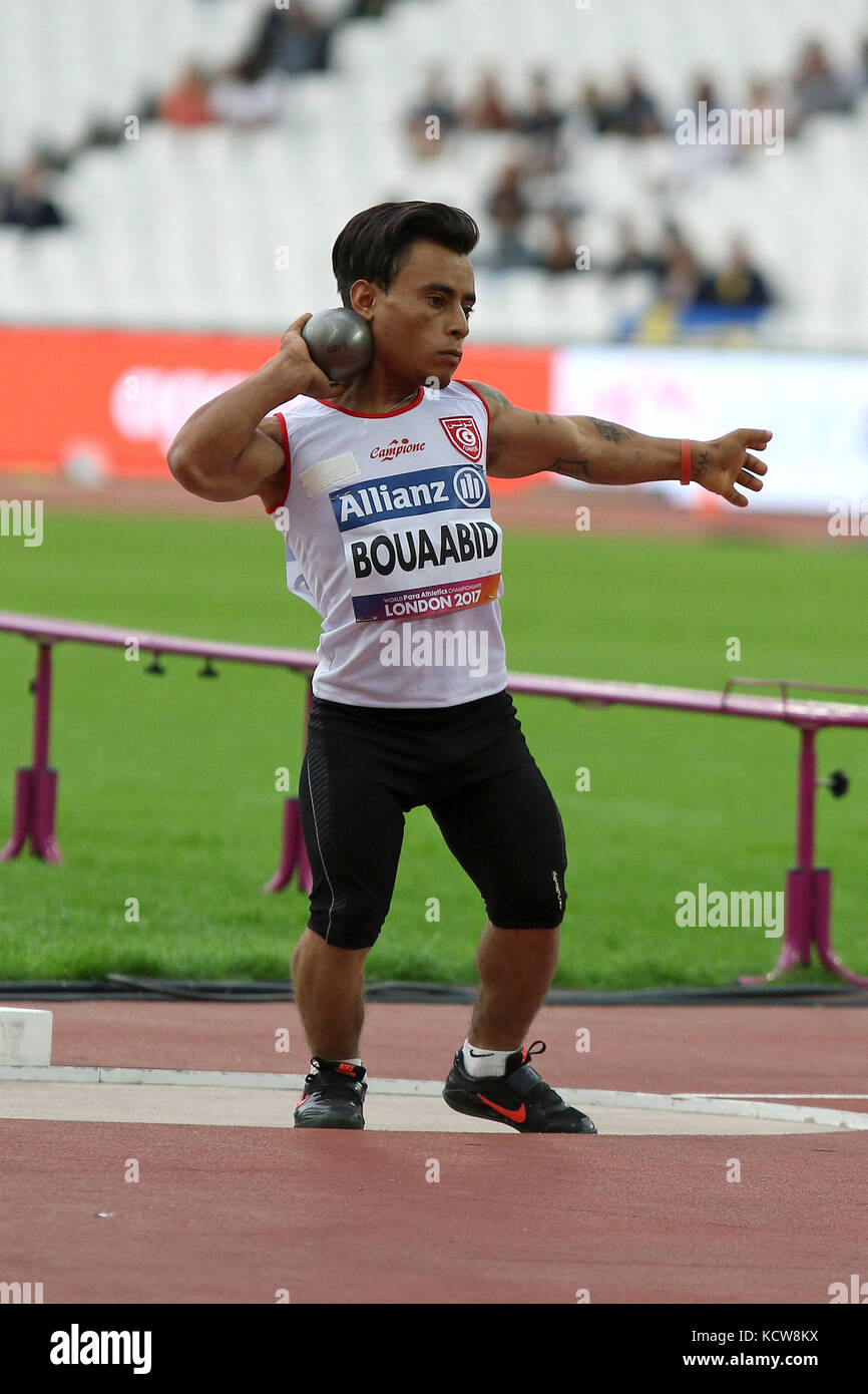 Smaali BOUAABID of Tunisia in the Men's Shot Put F40 Final at the World ...