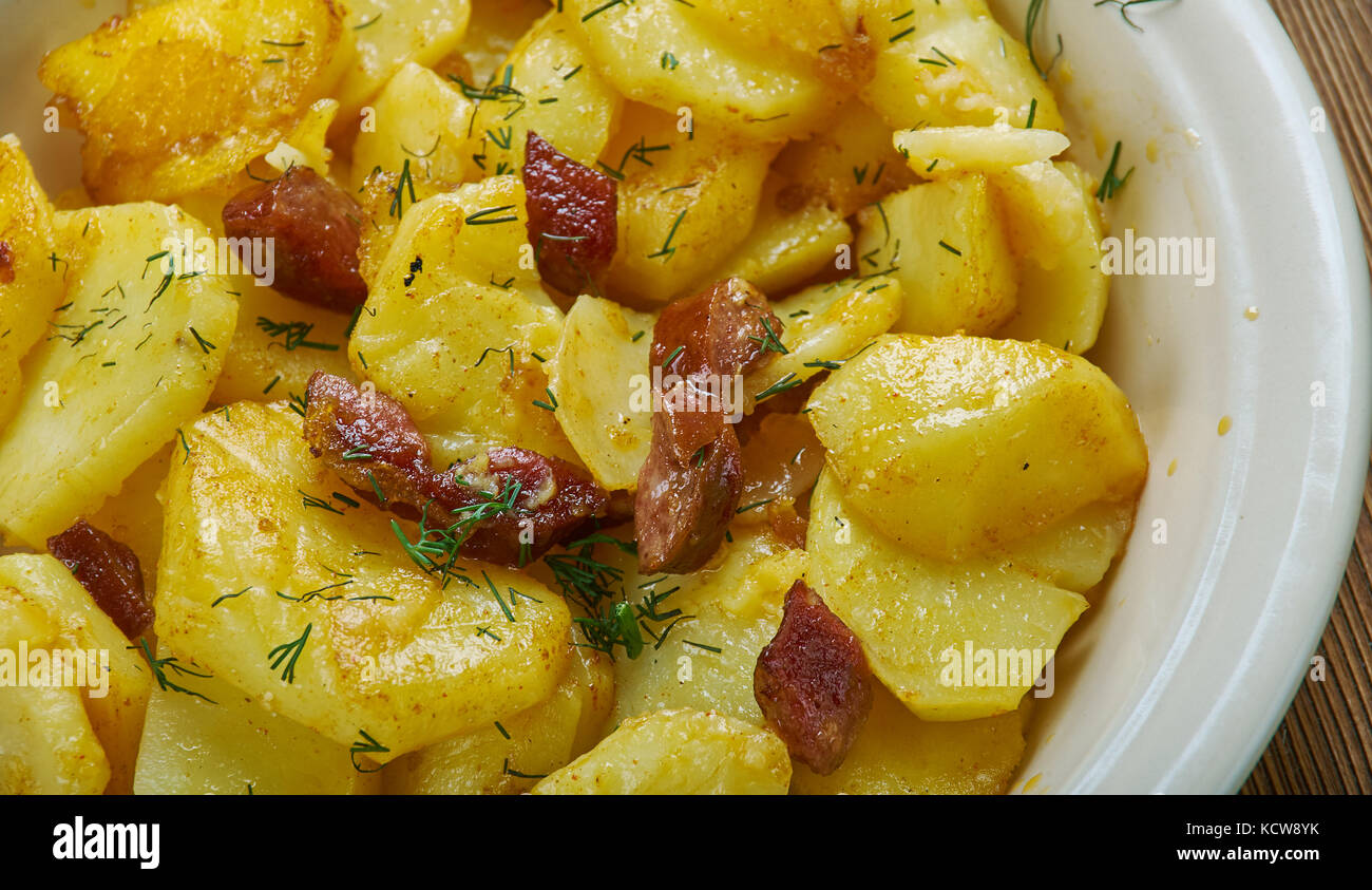 Bratkartoffeln - German Style Fried Potatoes Stock Photo - Alamy