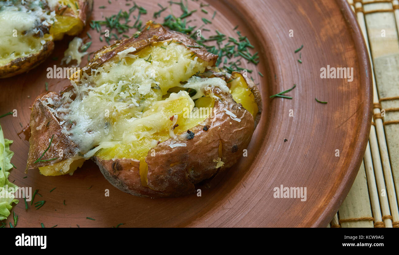 Fried Smashed Potatoes - Scrub the potatoes and combine parmesan and ...