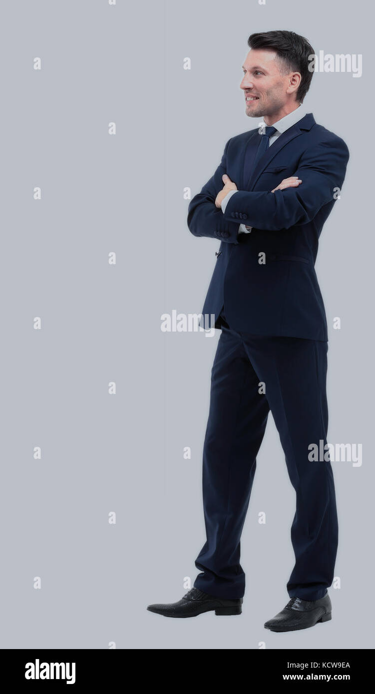 Portrait of the young smiling turned businessman isolated on a Stock ...