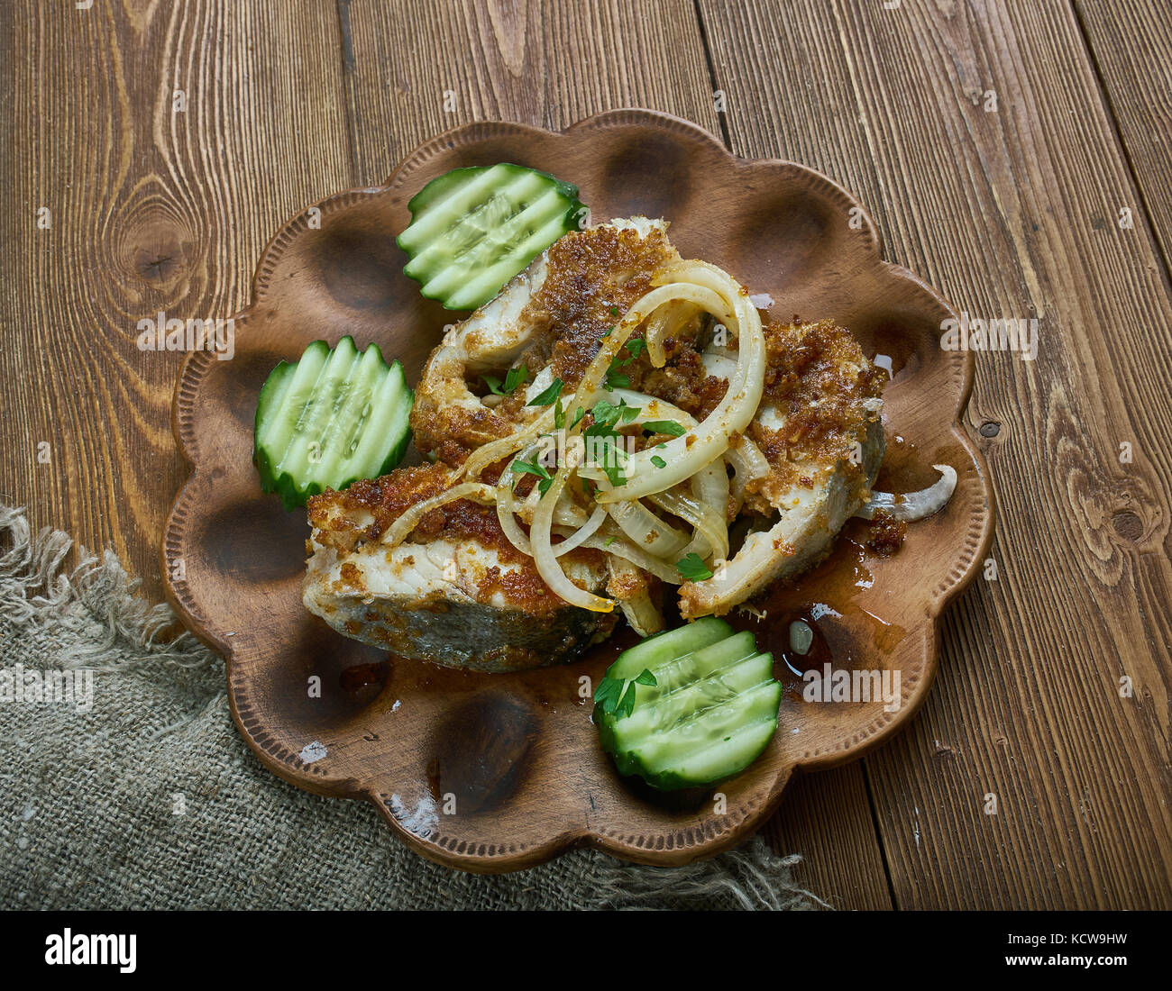Roasted Armenian kogak - Sevan fish capoeta sevangi Stock Photo - Alamy