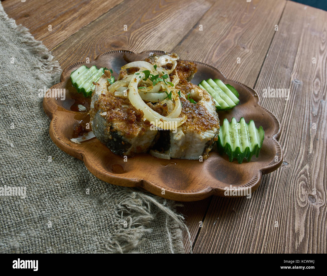 Roasted Armenian kogak - Sevan fish capoeta sevangi Stock Photo - Alamy