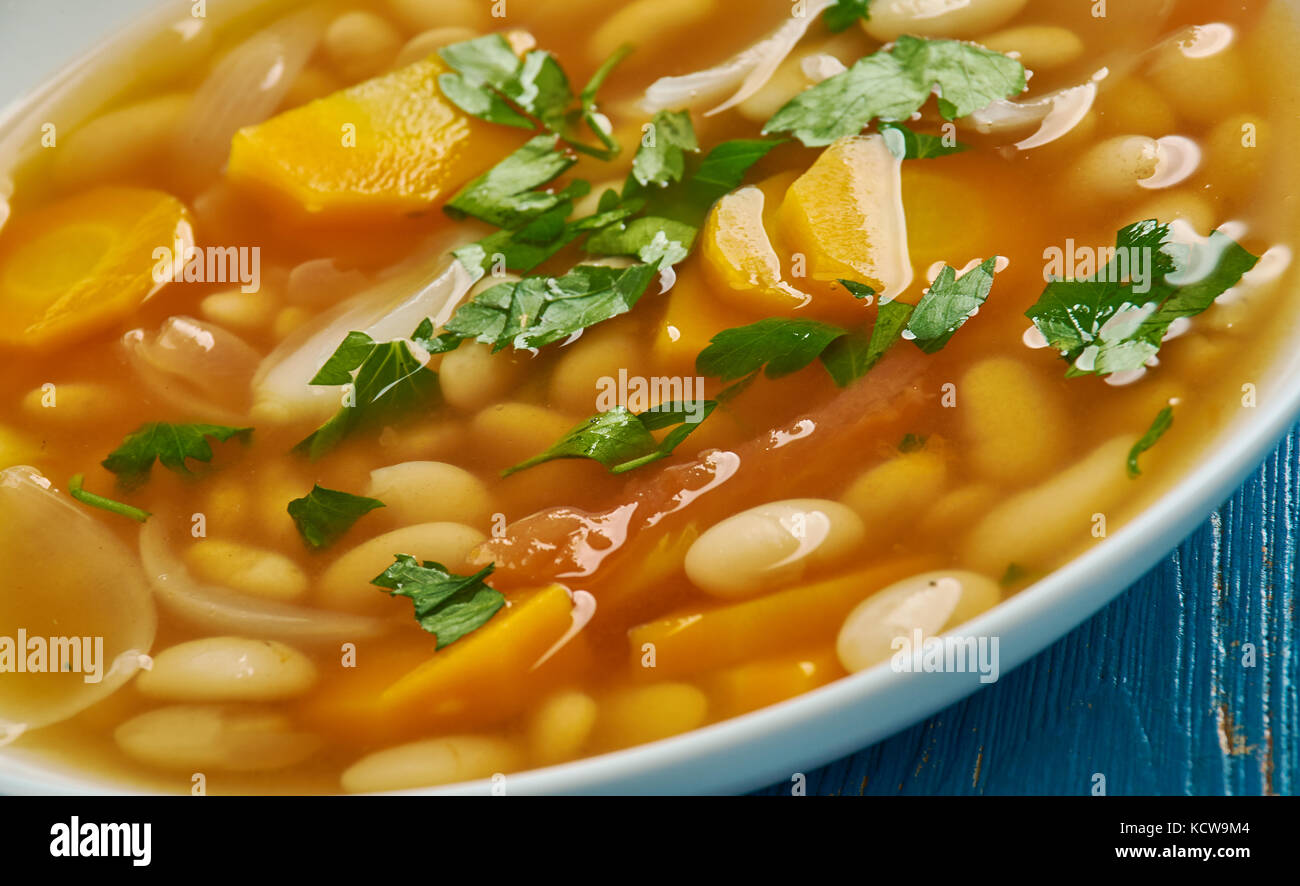 Fassolatha - national dish of Greece,Classic White Bean Soup Stock ...