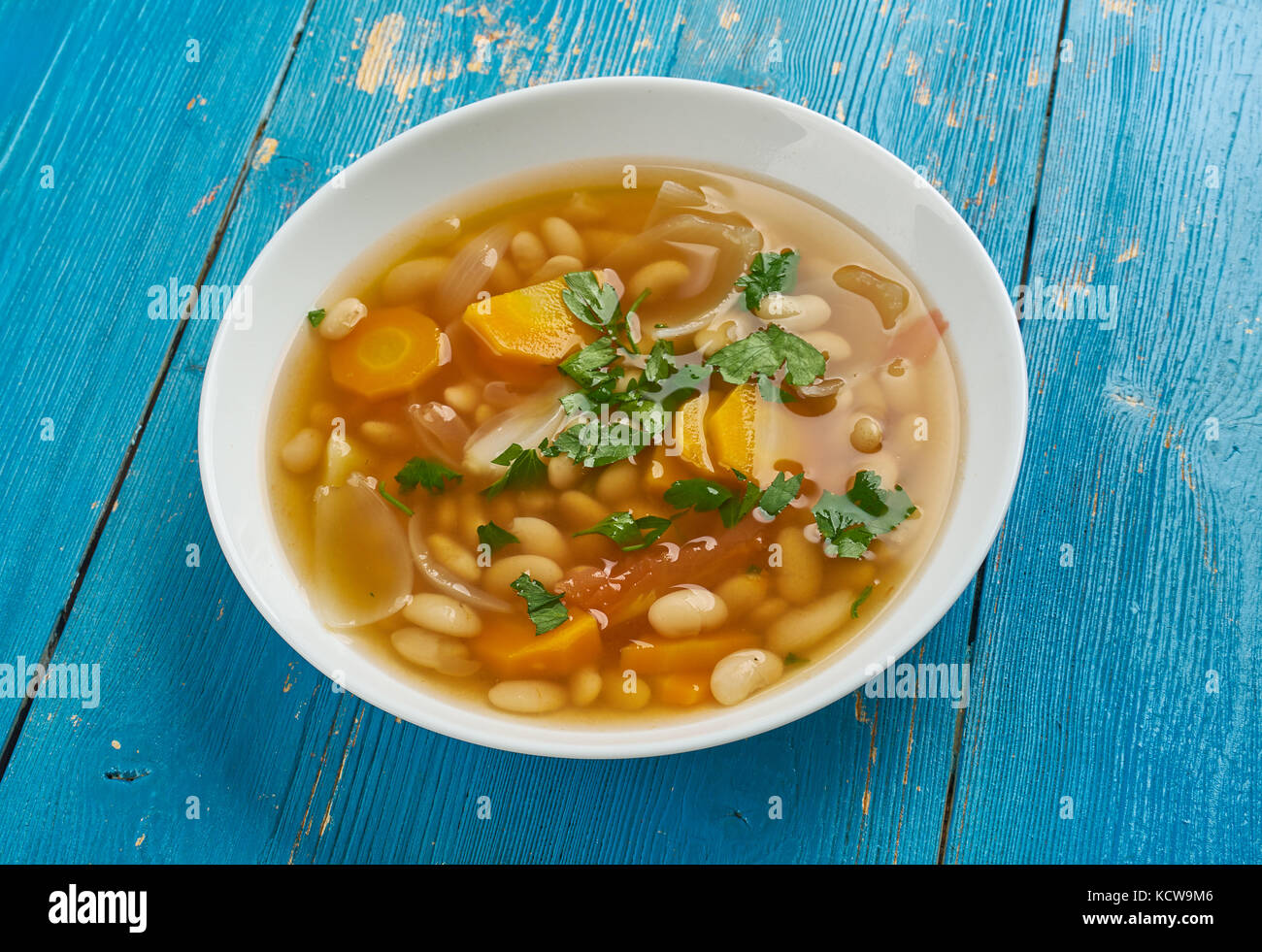 Fassolatha - national dish of Greece,Classic White Bean Soup Stock ...