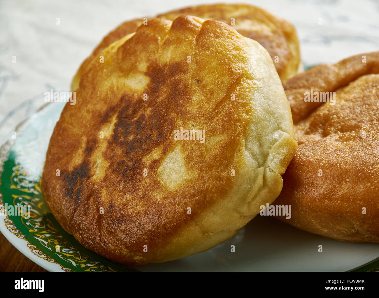 Boureek - libyan Lamb and parsley filled phyllo pastry, cose up Stock ...