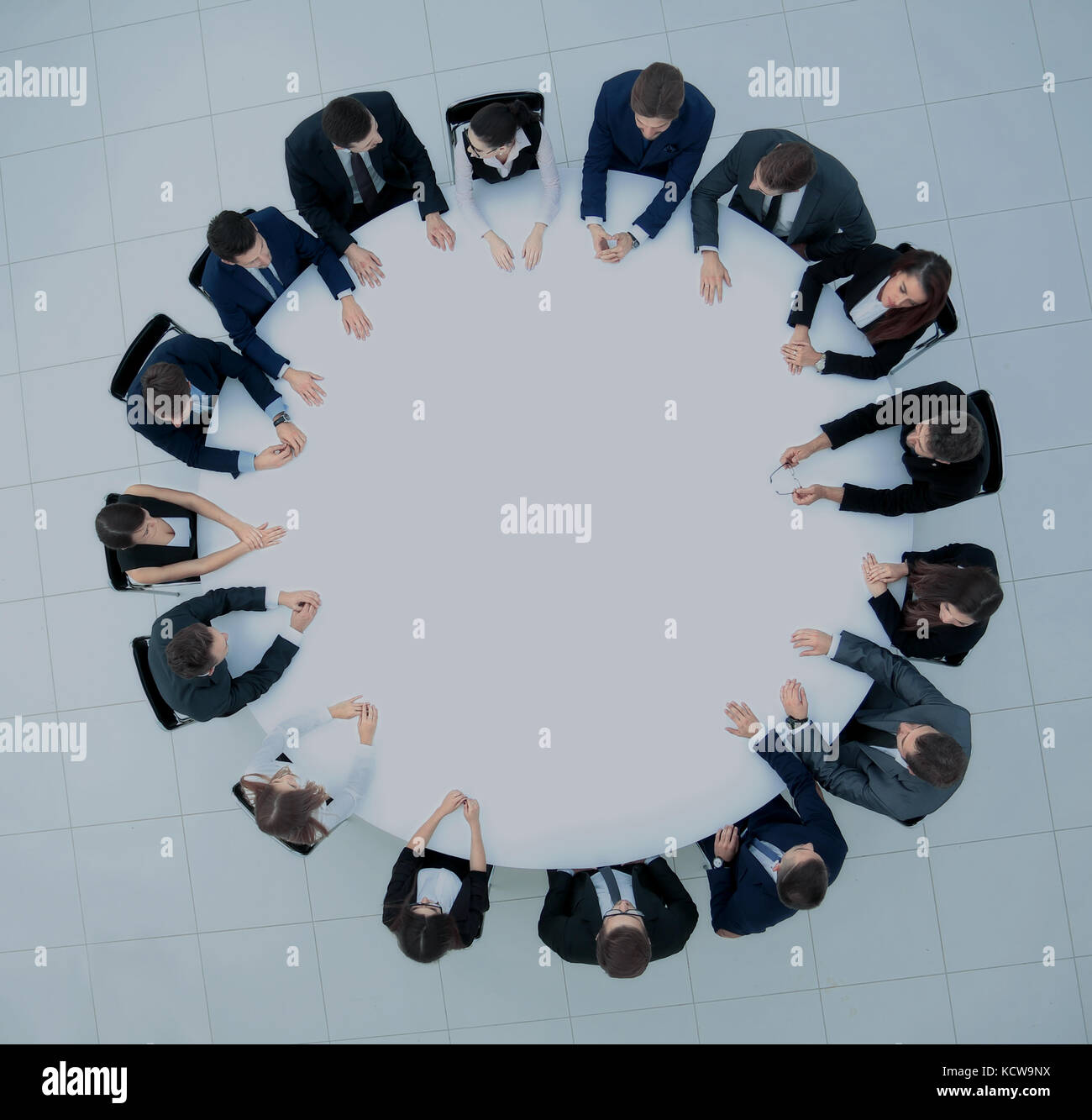 Round table discussion at Business convention and Presentation Stock ...