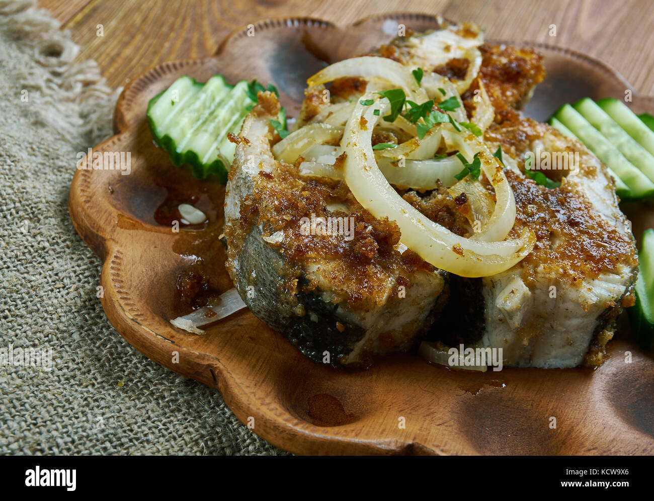 Roasted Armenian kogak - Sevan fish capoeta sevangi Stock Photo - Alamy