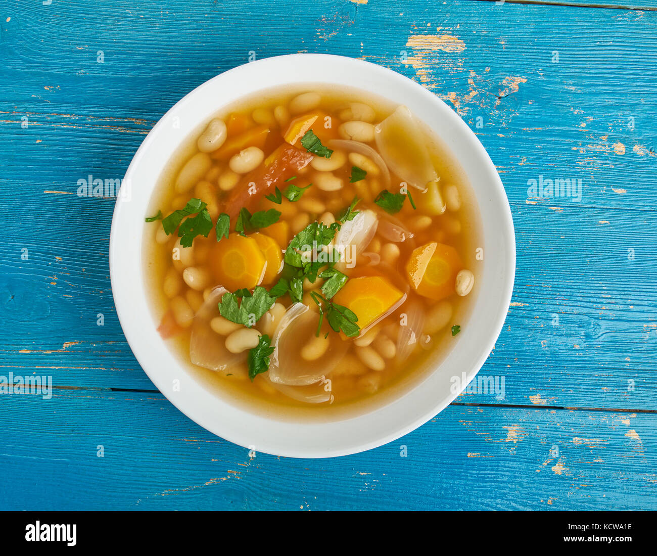 Fassolatha - national dish of Greece,Classic White Bean Soup Stock ...