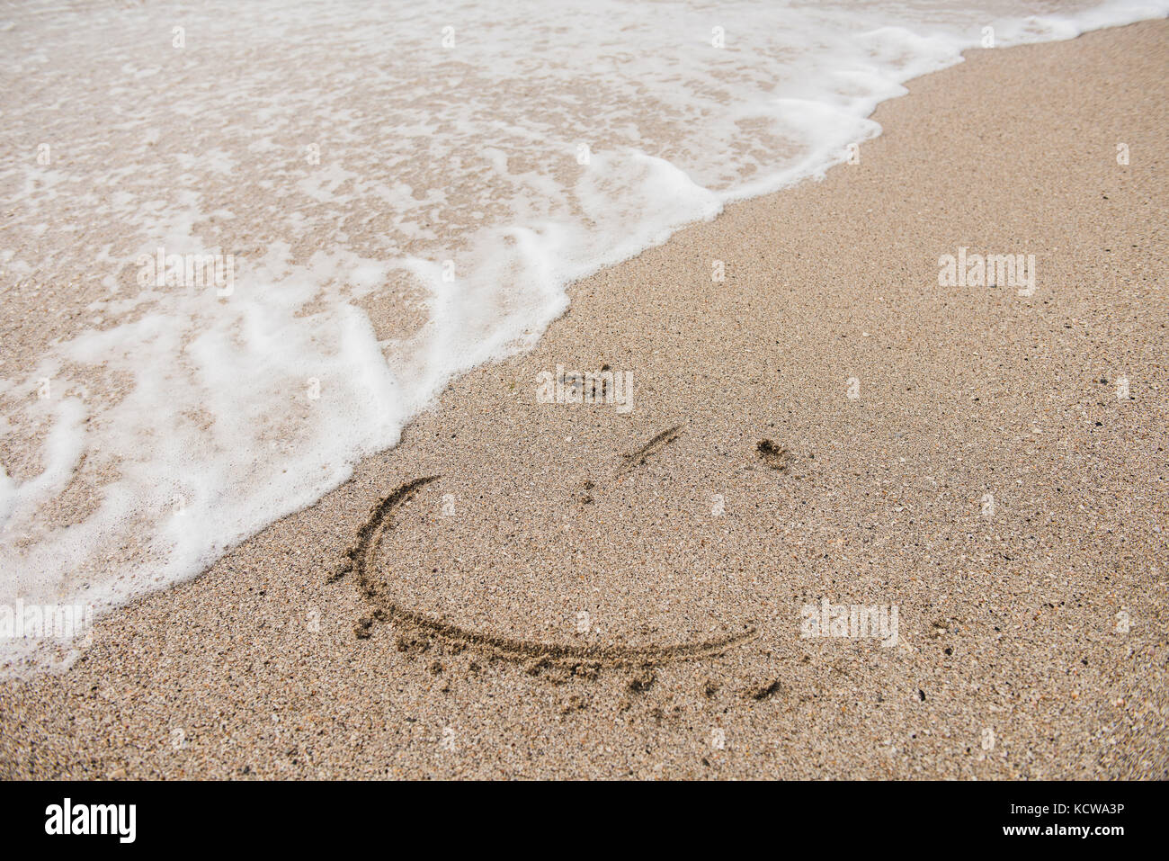 Happy Face Drawing In Sand High Resolution Stock Photography and Images ...