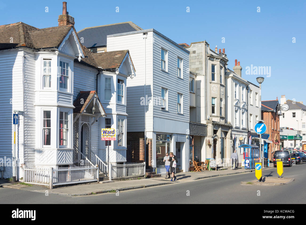 Period buildings, High Street, Sandgate, Kent, England, United Kingdom ...