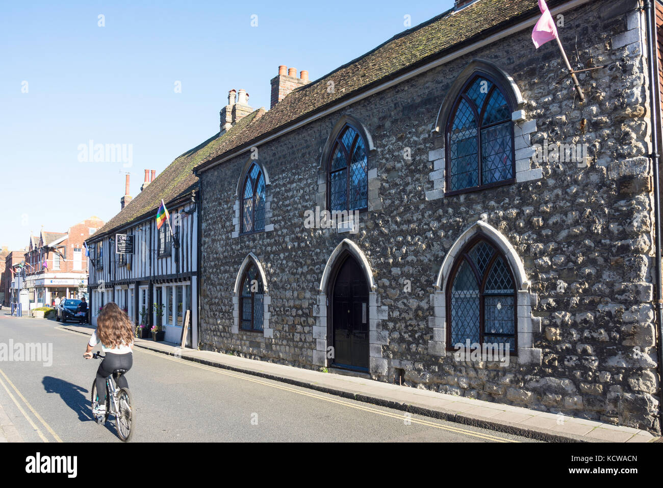 Period buildings, High Street, Hythe, Kent, England, United Kingdom ...