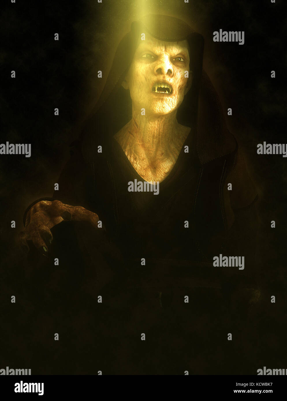 Vampire monster on a dark background 3d illustration Stock Photo - Alamy