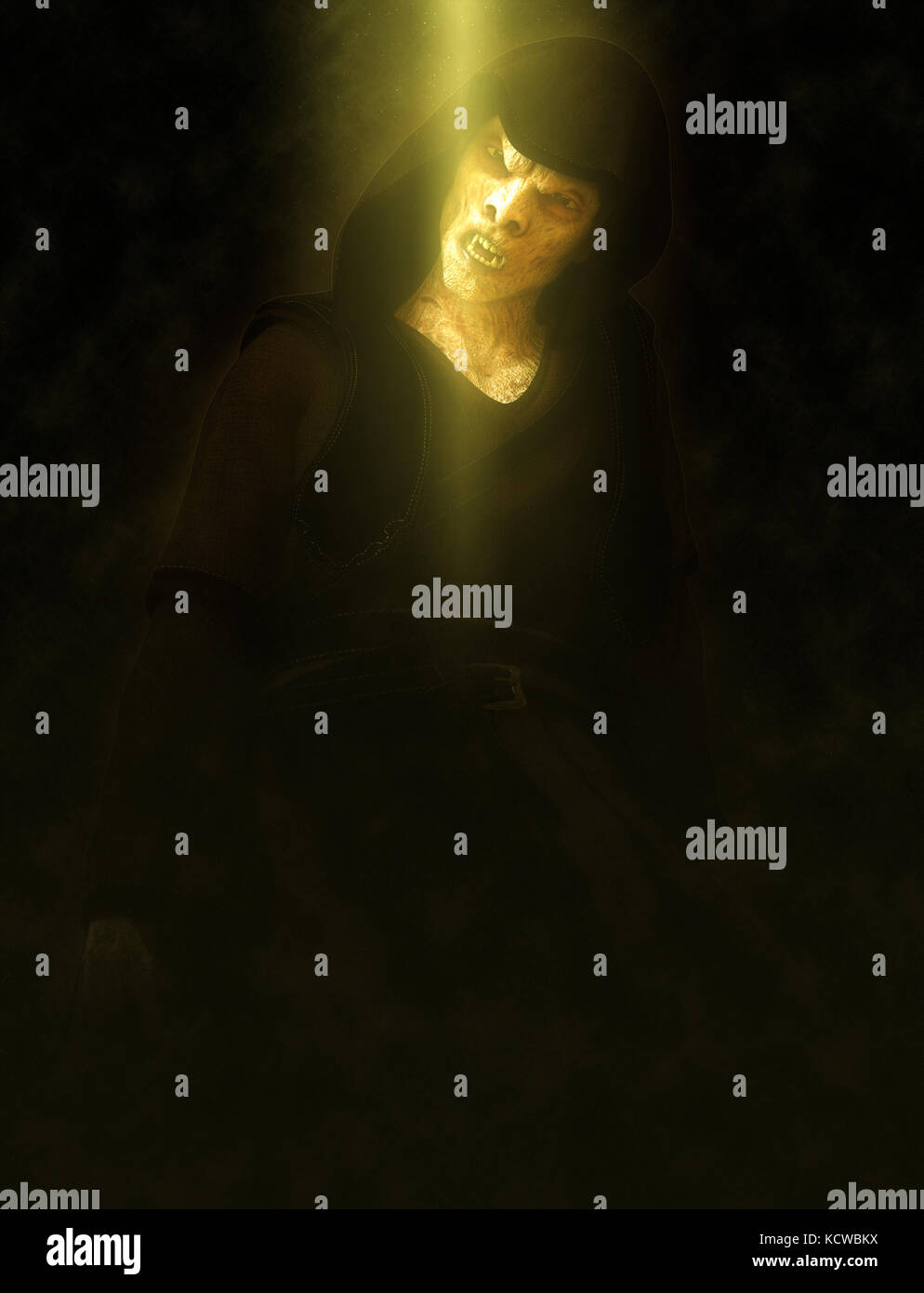 Vampire monster on a dark background 3d illustration Stock Photo - Alamy