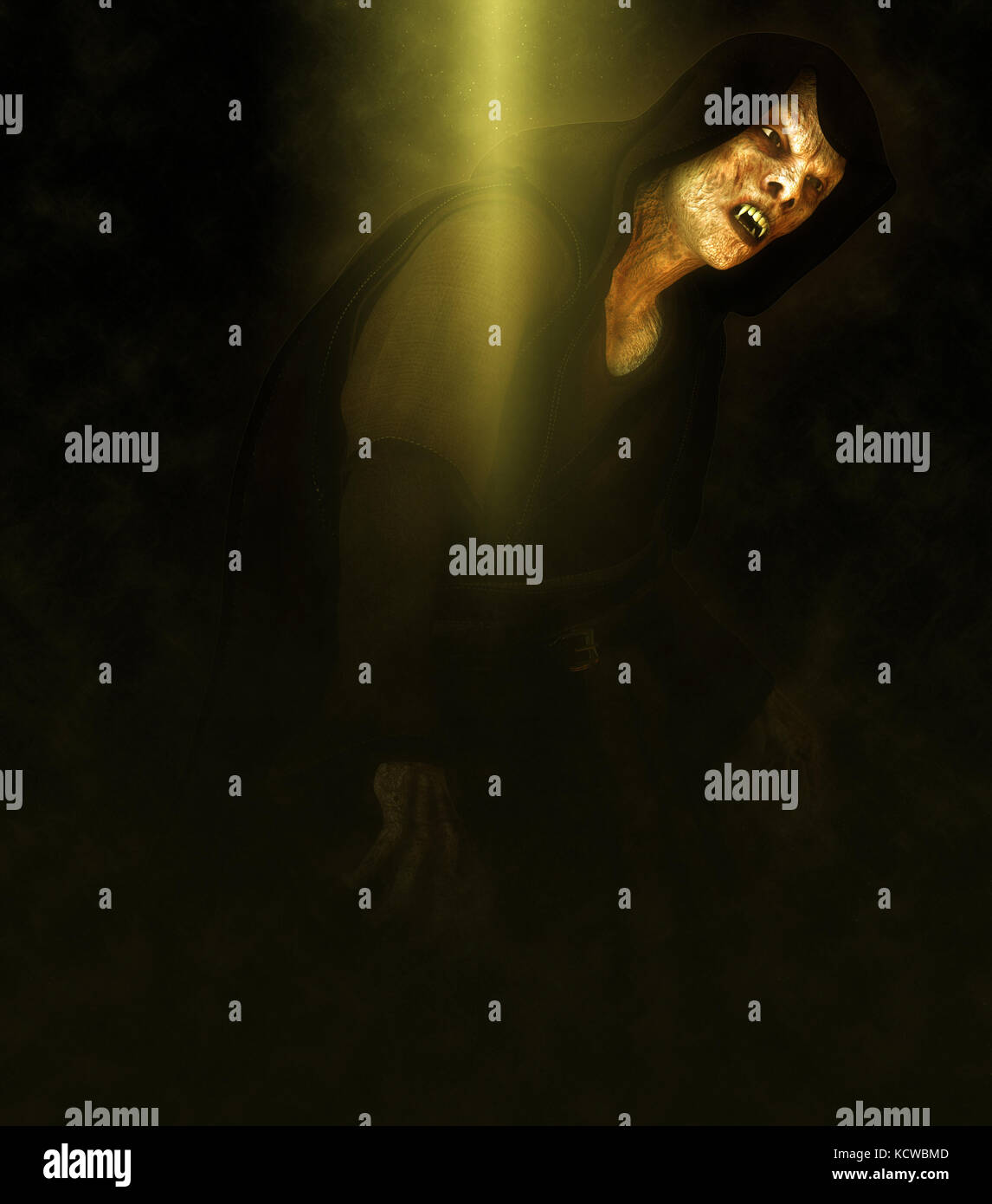 Vampire monster on a dark background 3d illustration Stock Photo - Alamy