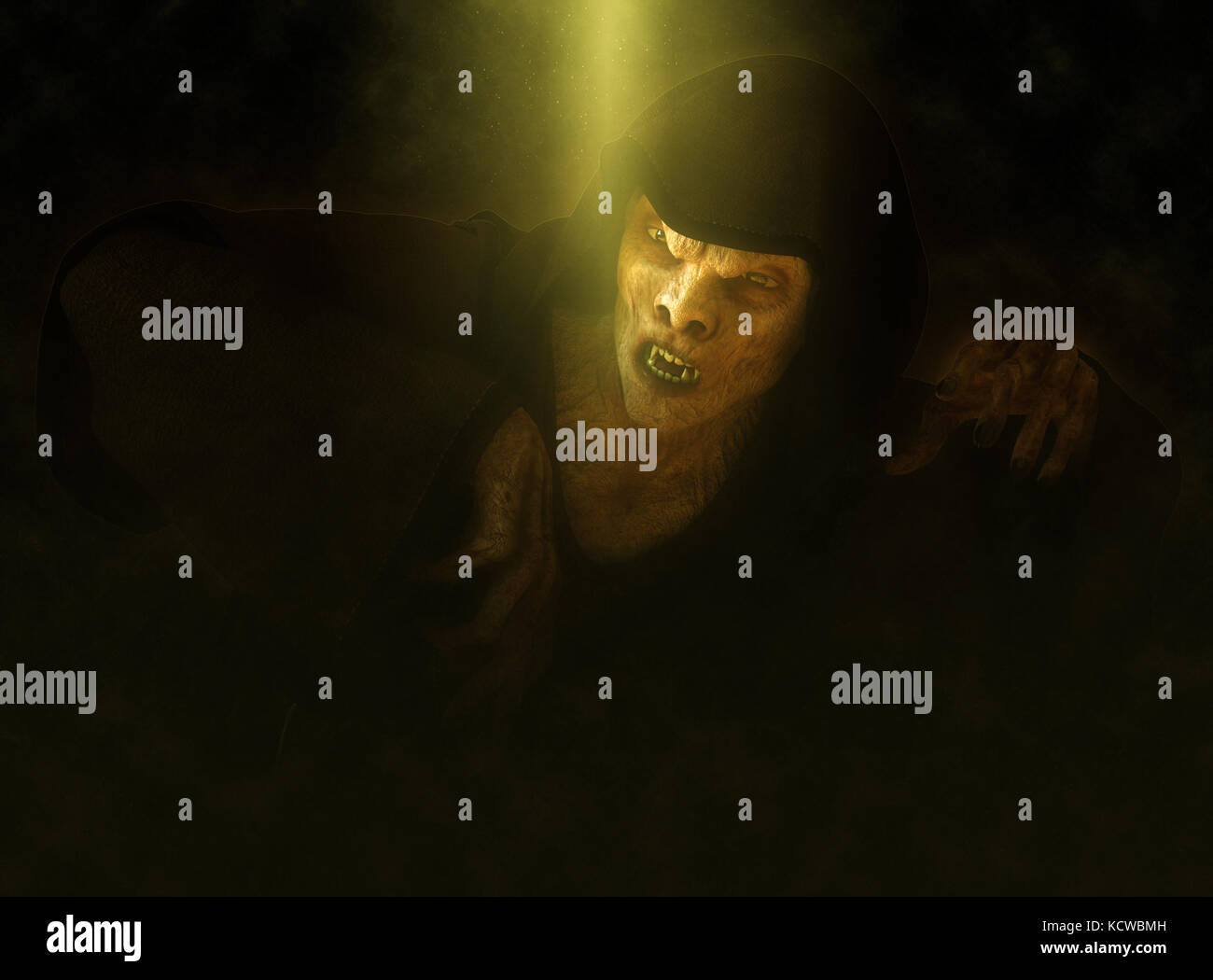 Vampire monster on a dark background 3d illustration Stock Photo - Alamy