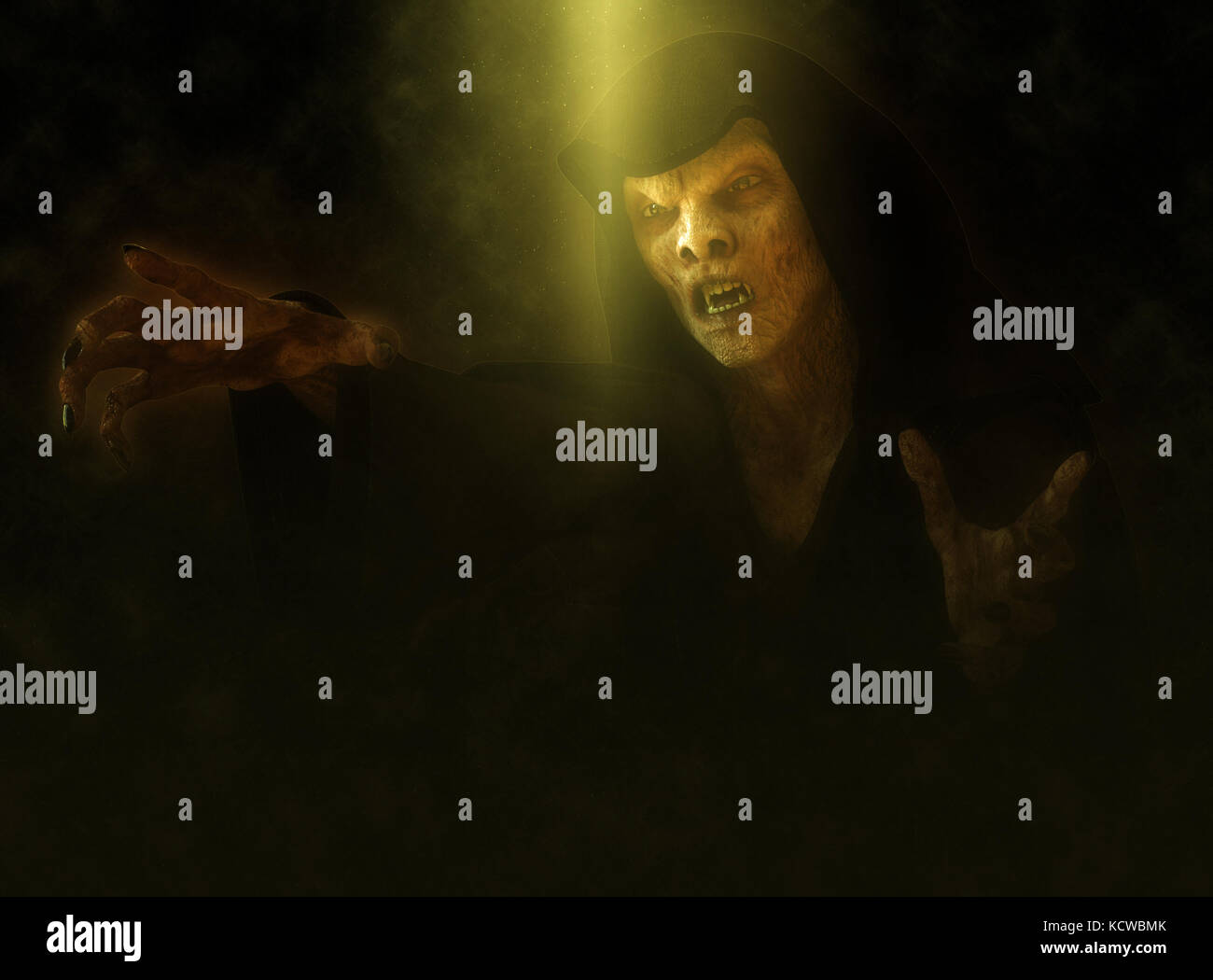 Vampire monster on a dark background 3d illustration Stock Photo - Alamy